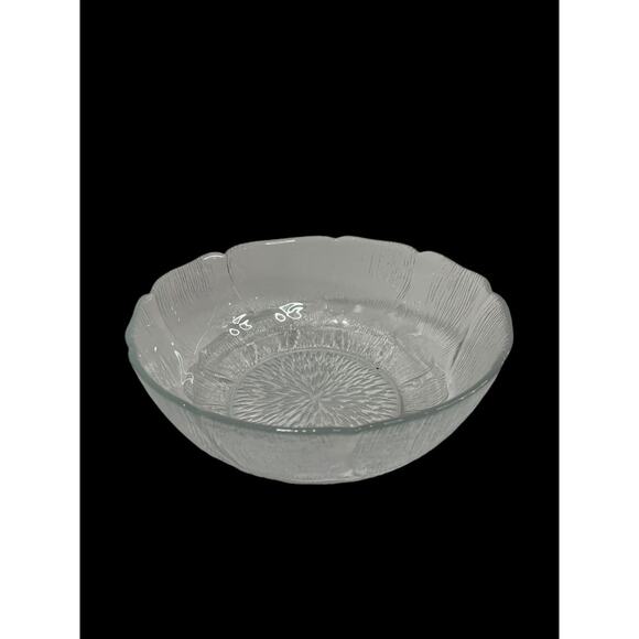 Arcoroc | Kitchen | Arcoroc Fleur 7 Inch Round Bowl Clear Glass Flower ...